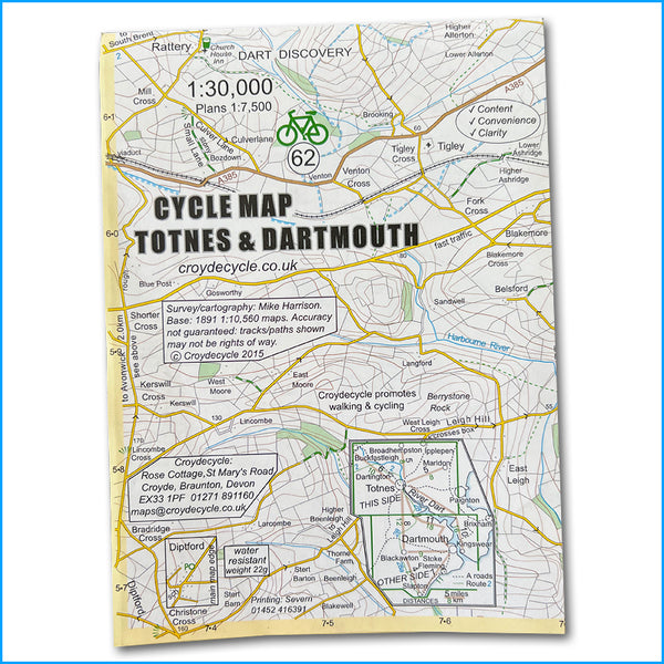 Totnes and Dartmouth cycling map - Croyde Maps - Modbury Information Centre