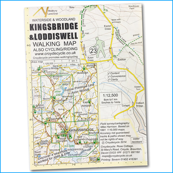 Kingsbridge and Loddiswell walking and cycling map - Croyde Maps ...